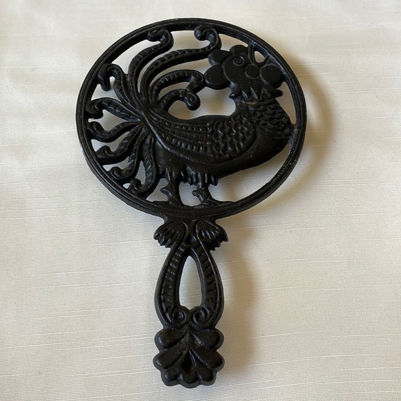 Wilton | Other | Wilton Cast Iron Metal Rooster Trivet Black Footed ...
